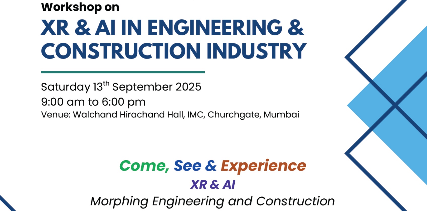 Workshop on XR & AI in Engineering & Construction Industry - EVENT AND ...